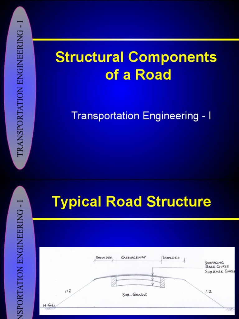 Structural Components of A Road: Transportation Engineering - I | PDF ...