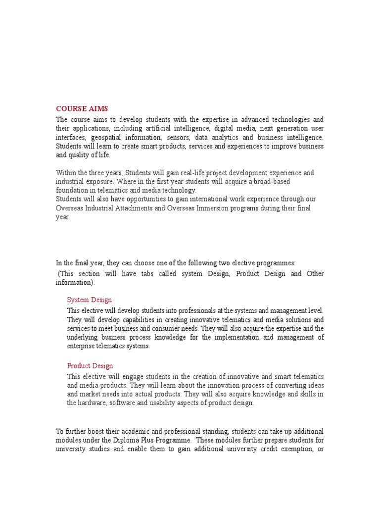 Course Aims Multimedia | PDF