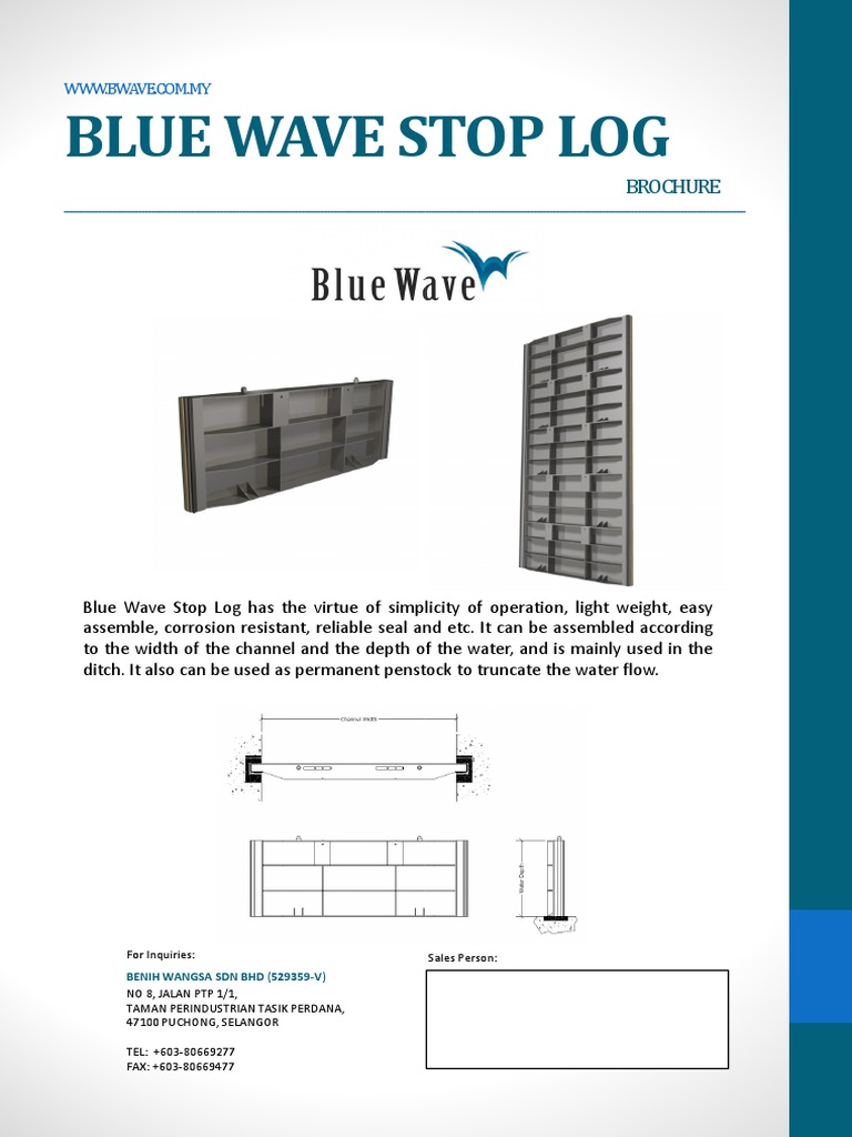 Blue Wave Stop Log Stop Log: Brochure | PDF