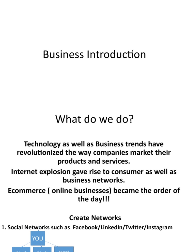 Business Introduction | PDF | Retail | Marketing