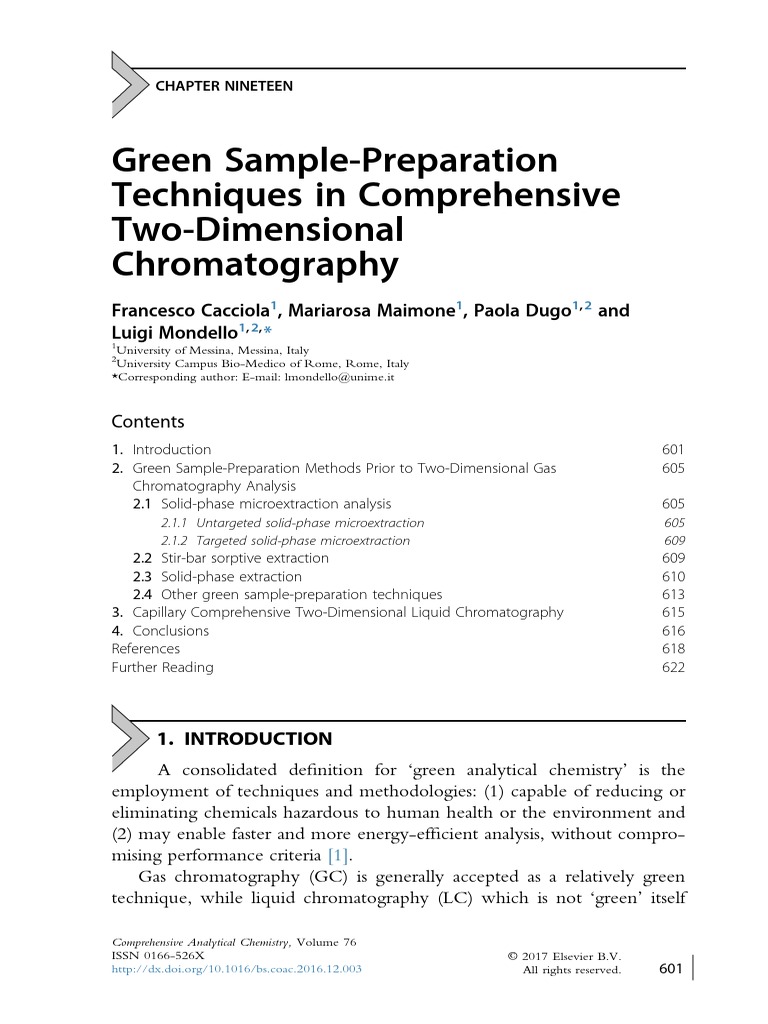 Green Sample-Preparation | PDF | Metabolomics | Gas Chromatography