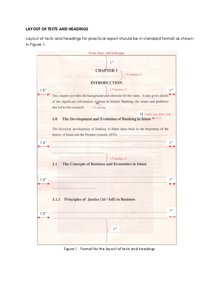 Layout of Texts and Headings Layout of Texts and Headings For Practical ...