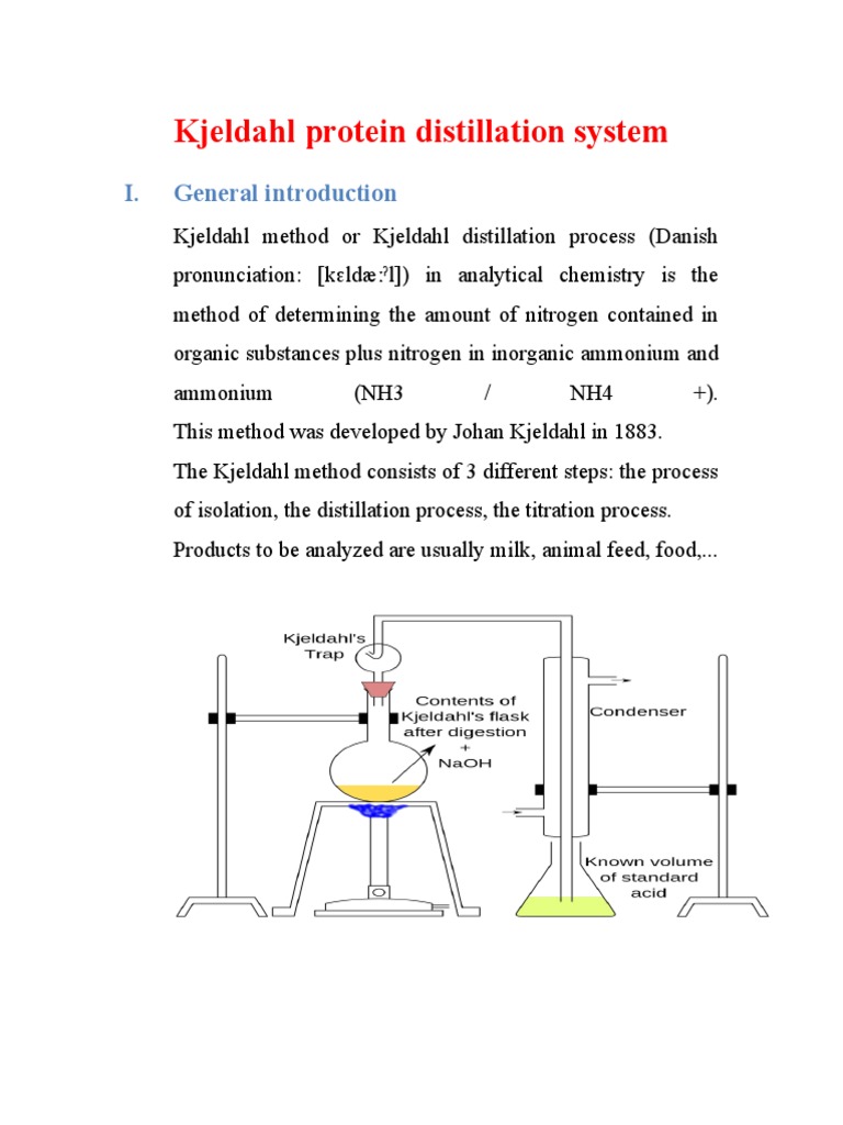 Kjeldahl Protein Distillation System: I. General Introduction | PDF ...