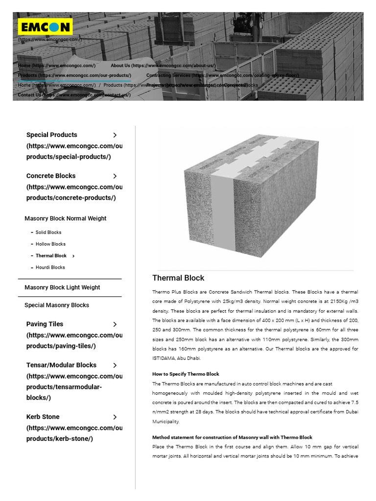 Thermal Block: Masonry Block Normal Weight | Download Free PDF ...