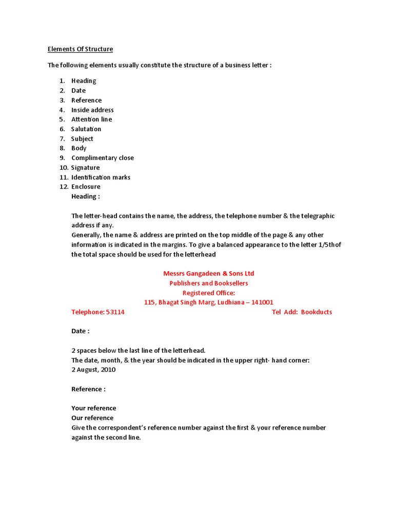 Elements of Structure | PDF | Madam | Written Communication