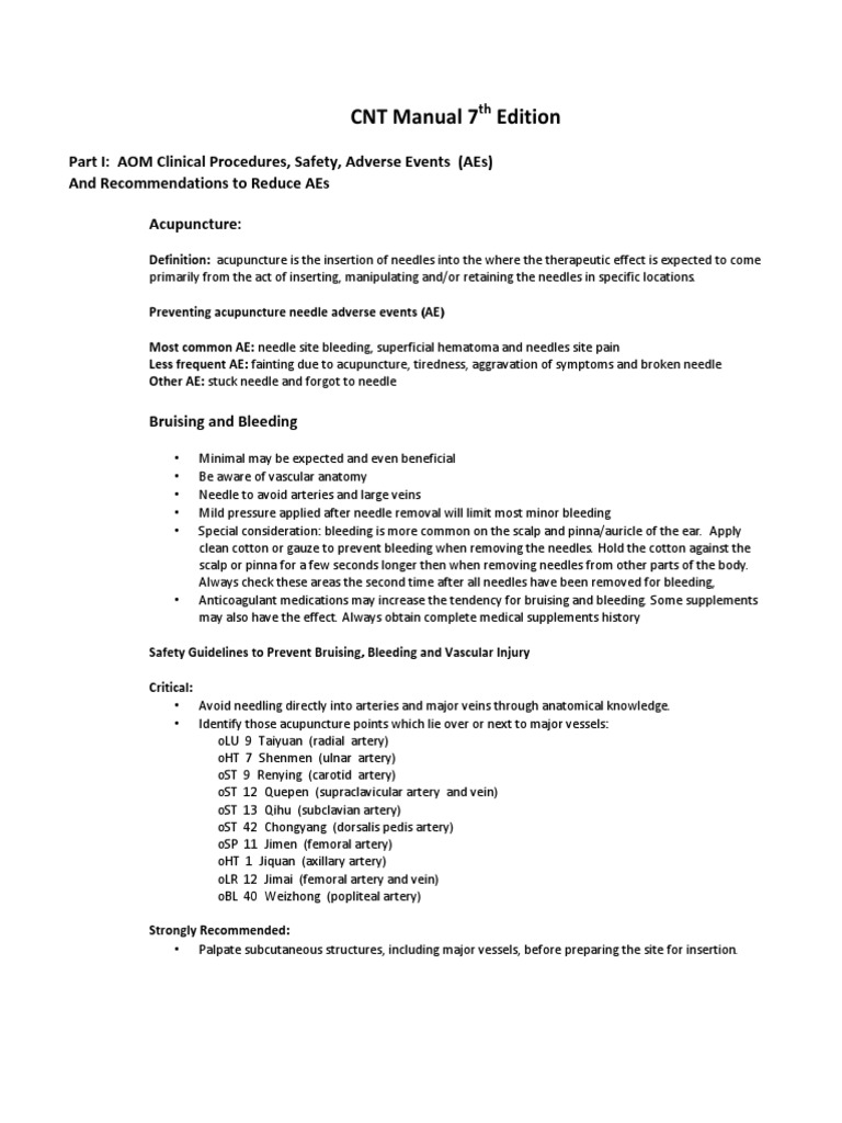 CNT Manual 7th Edition | PDF | Thorax | Acupuncture