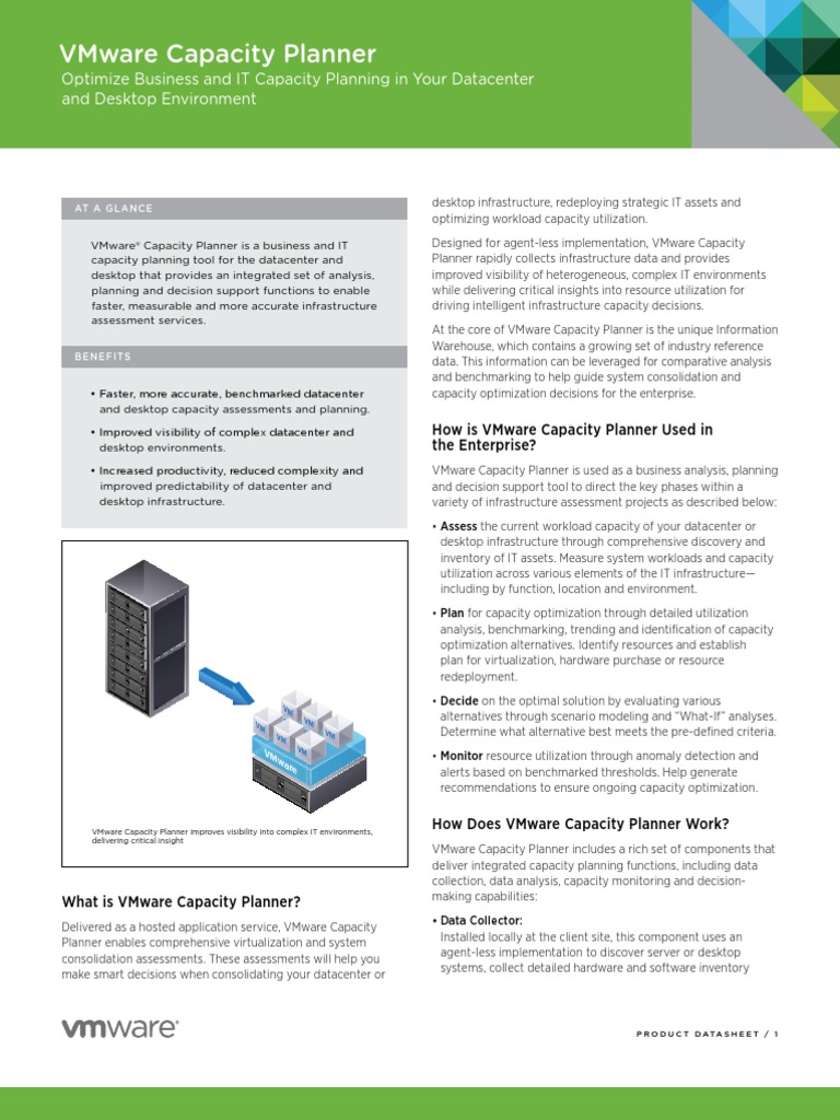VMware Capacity Planner | PDF | Virtual Machine | Data Center