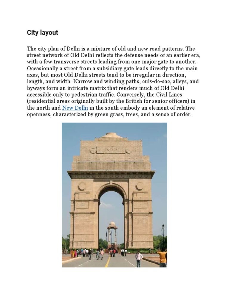 Delhi City Layout | PDF | Delhi | Urban Planning