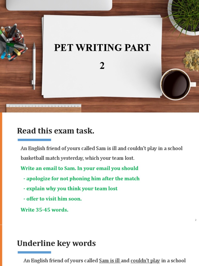 Unit 2. Pet Writing Part 2 | PDF