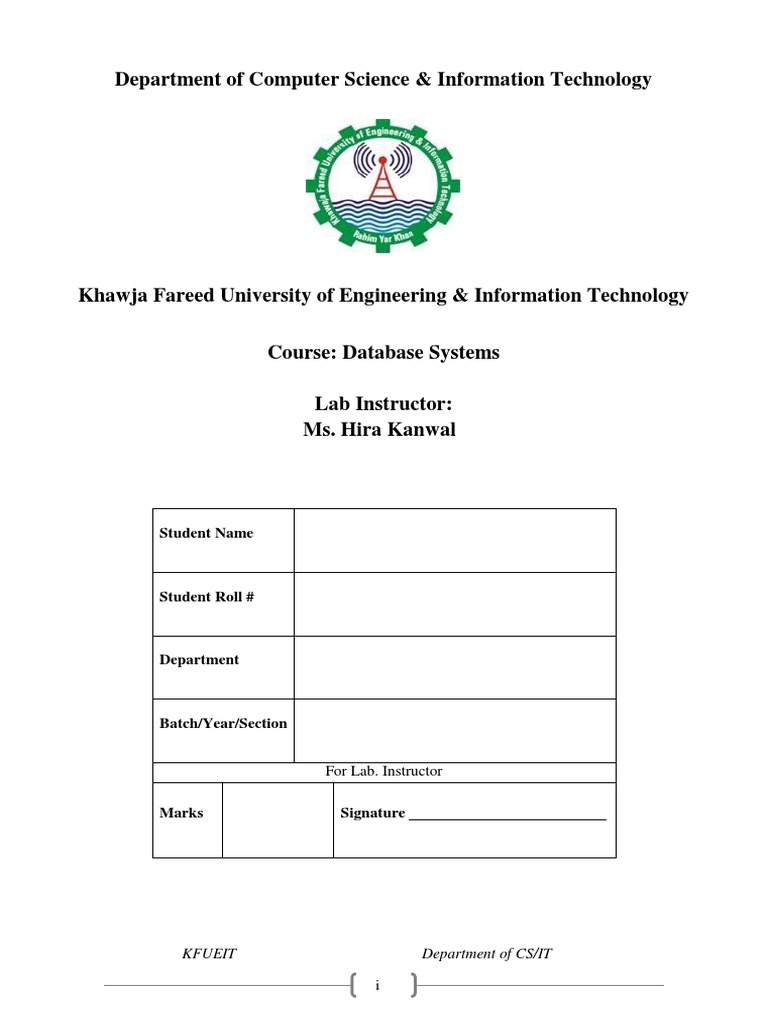 Database Lab Manual Intro | PDF | Relational Database | Sql