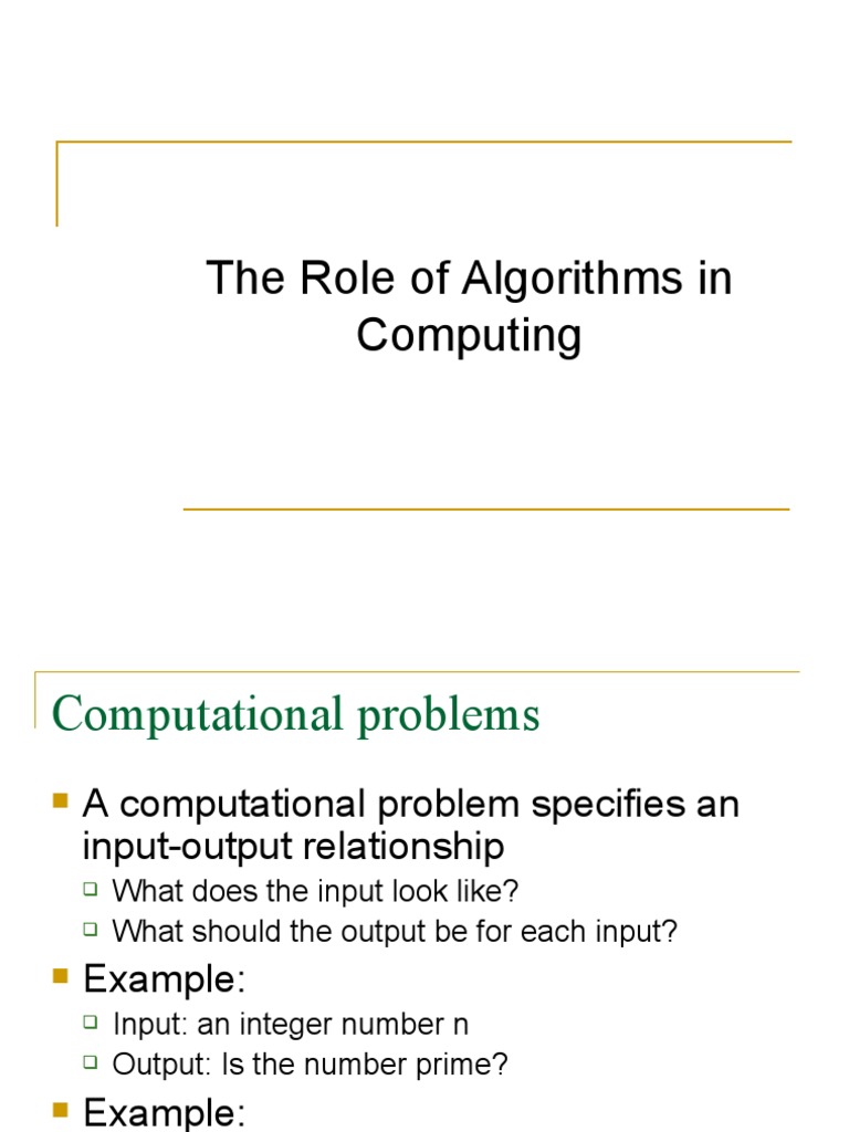 01 - The Role of Algorithms in Computing | PDF | Array Data Type ...