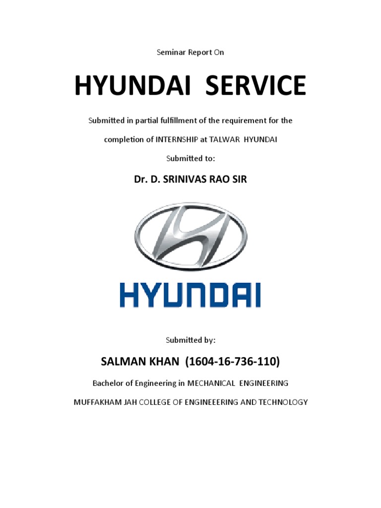 Hyundai Service Report | PDF | Clutch | Brake