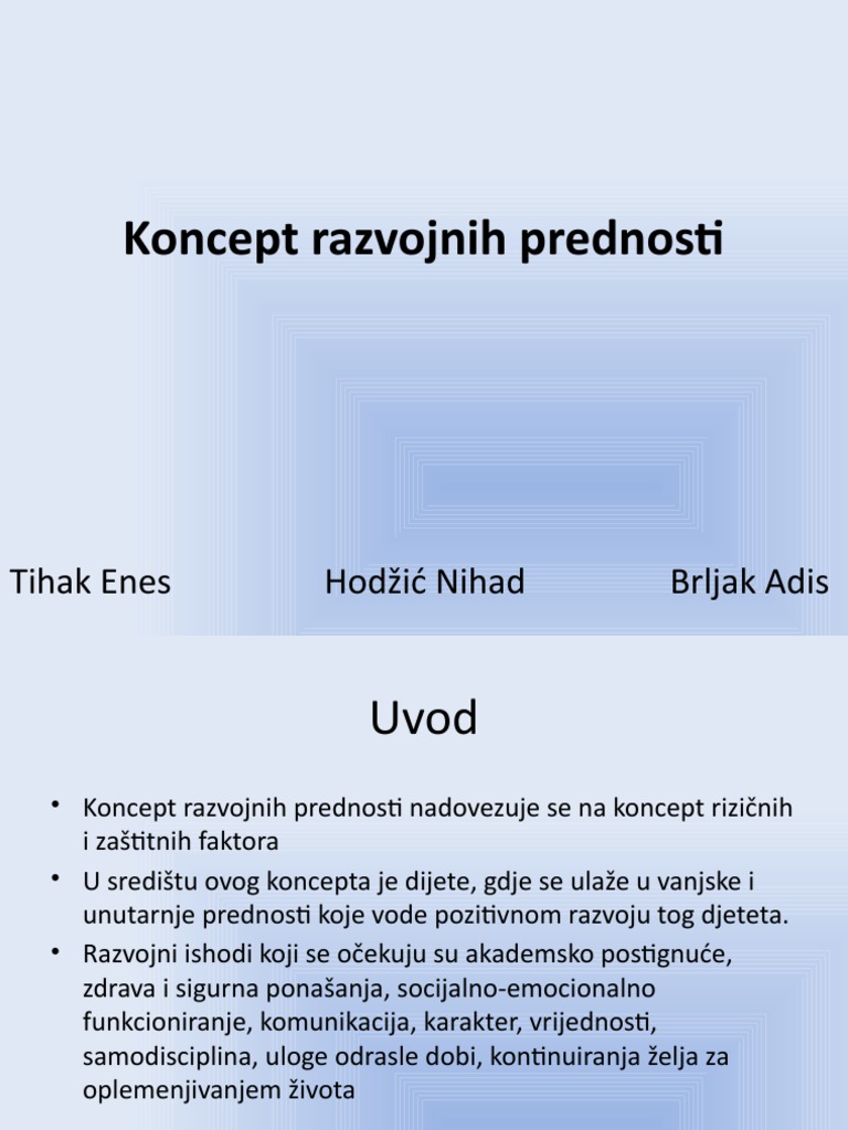 Koncept Razvojnih Prednosti | PDF