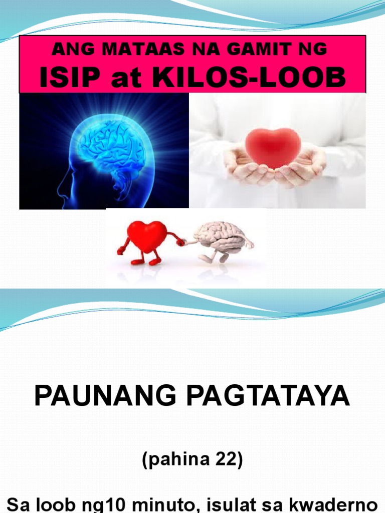 ISIP AT KILOS-LOOB G10ok | PDF