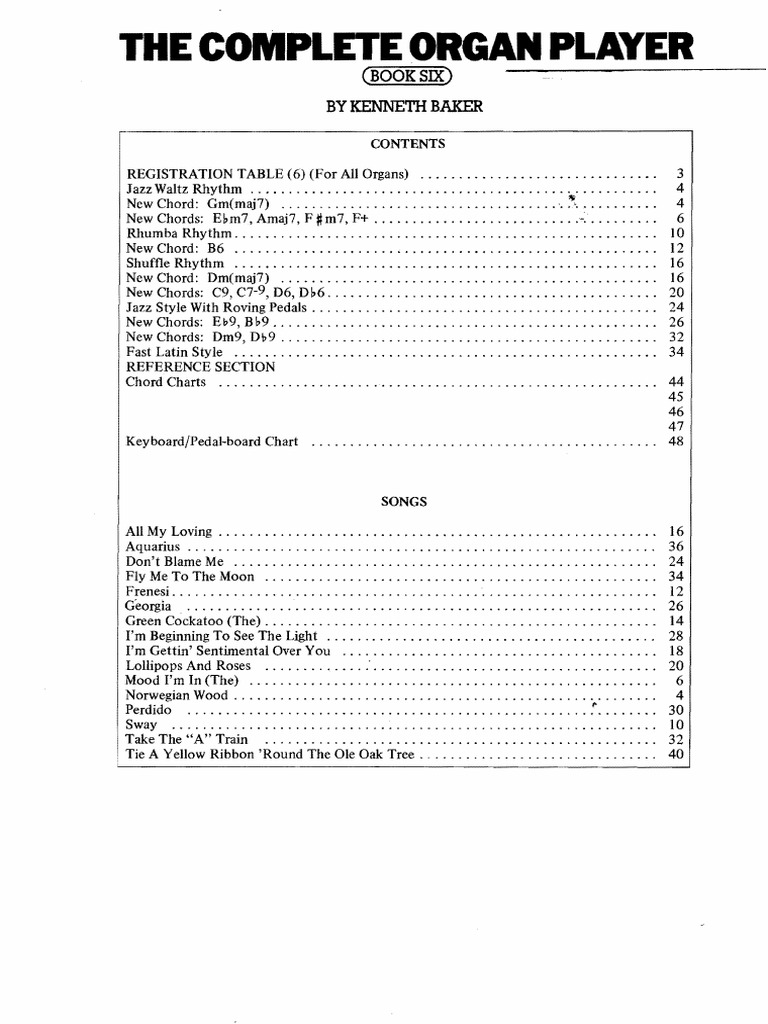 Complete Organ Player Book 6 PDF | PDF | Music Technology | Musical ...