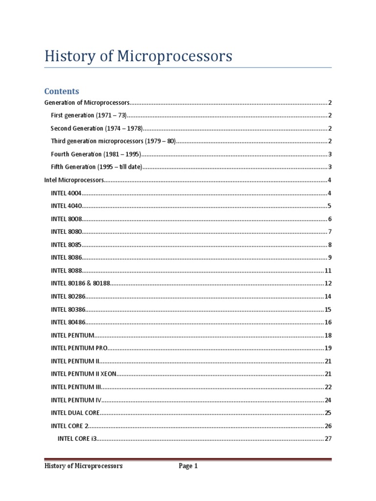 Evolution of Microcontrollers | PDF | Central Processing Unit ...