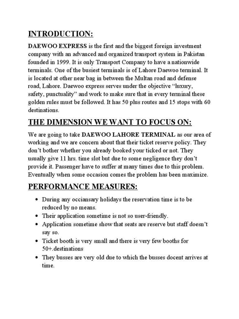 DAEWOO EXPRESS Is The First and The Biggest Foreign Investment | PDF ...