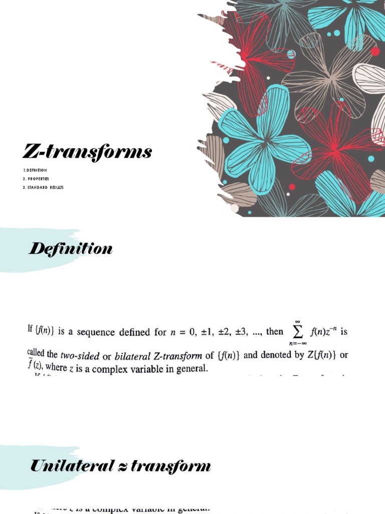 Introduction To Z-Transform | PDF