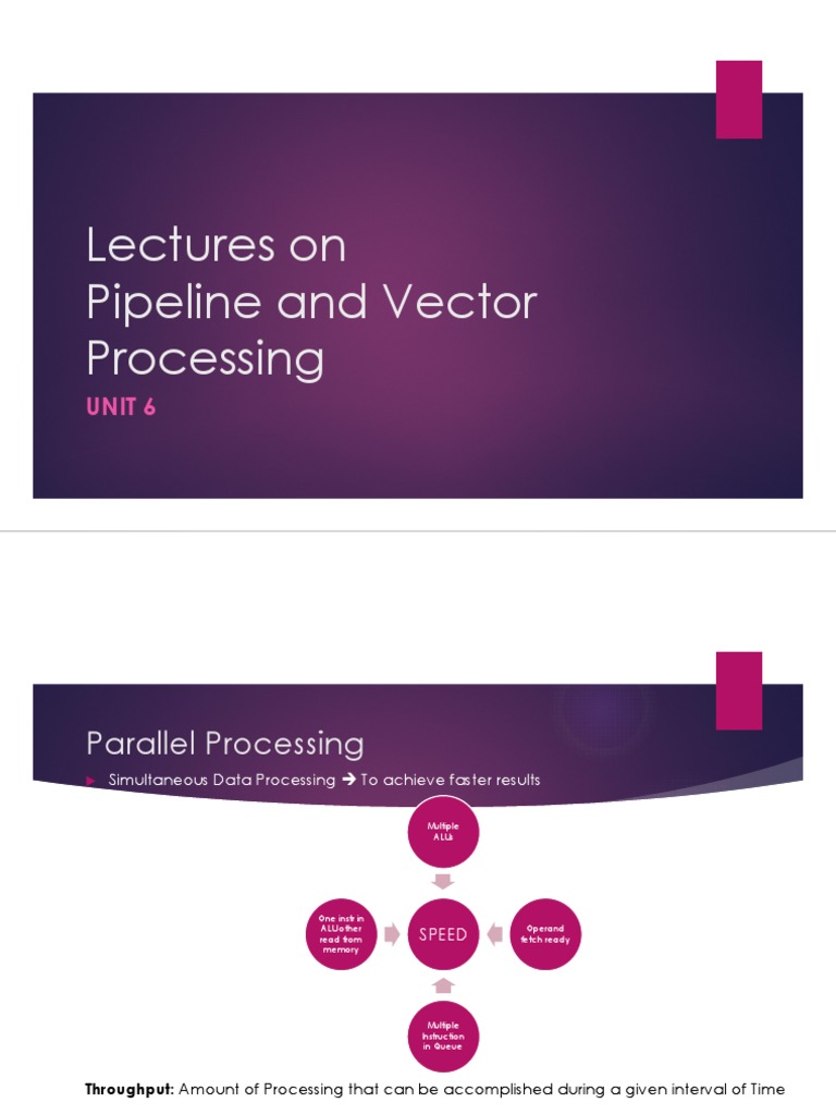 Lectures On Pipeline and Vector Processing: Unit 6 | PDF | Central ...
