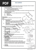 Ray Optics Formula Sheet | PDF