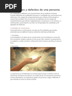 Cualidades y Defectos - Lista de 42 Ejemplos | PDF | Orgullo | Tolerancia
