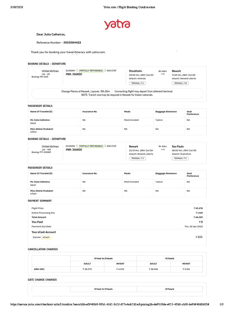 Flight Booking Confirmation | Download Free PDF | Aviation | Transport