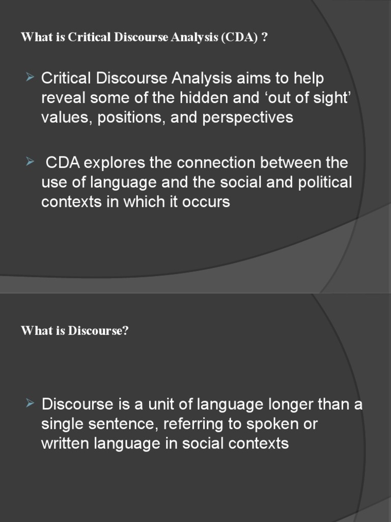 Understanding Critical Discourse Analysis | PDF | Discourse | Communication