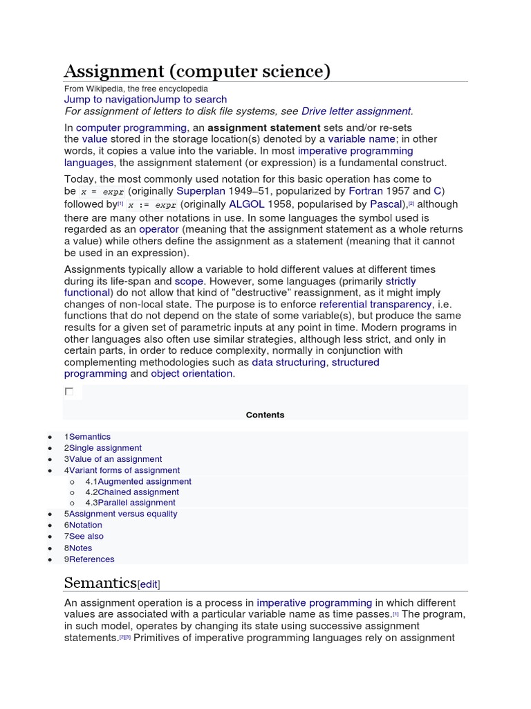 Assignment (Computer Science) : Semantics | PDF | Theoretical Computer ...