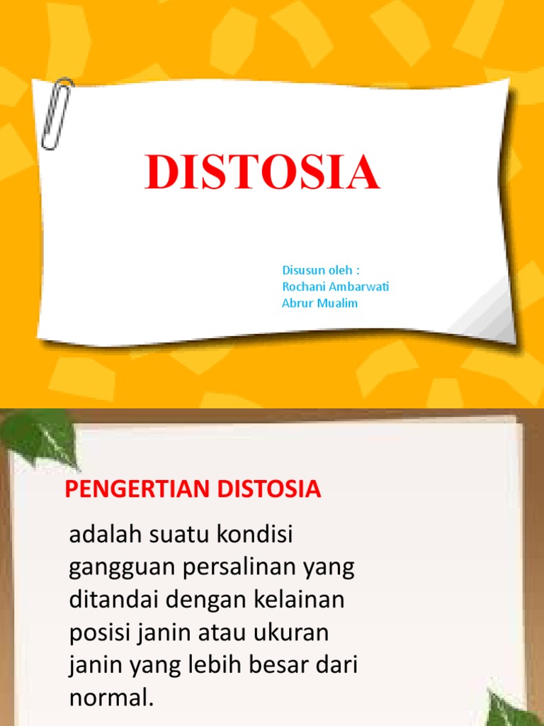 Distosia | PDF