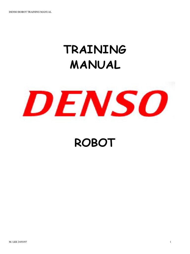 Denso Robot Training PDF | PDF | Programmable Logic Controller | Electrical Connector