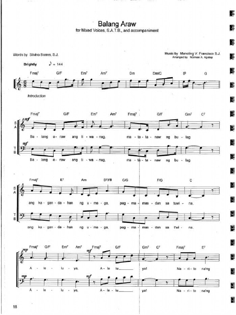 Balang Araw - Manoling Francisco, Norman Agatep, Silvino Borres | PDF