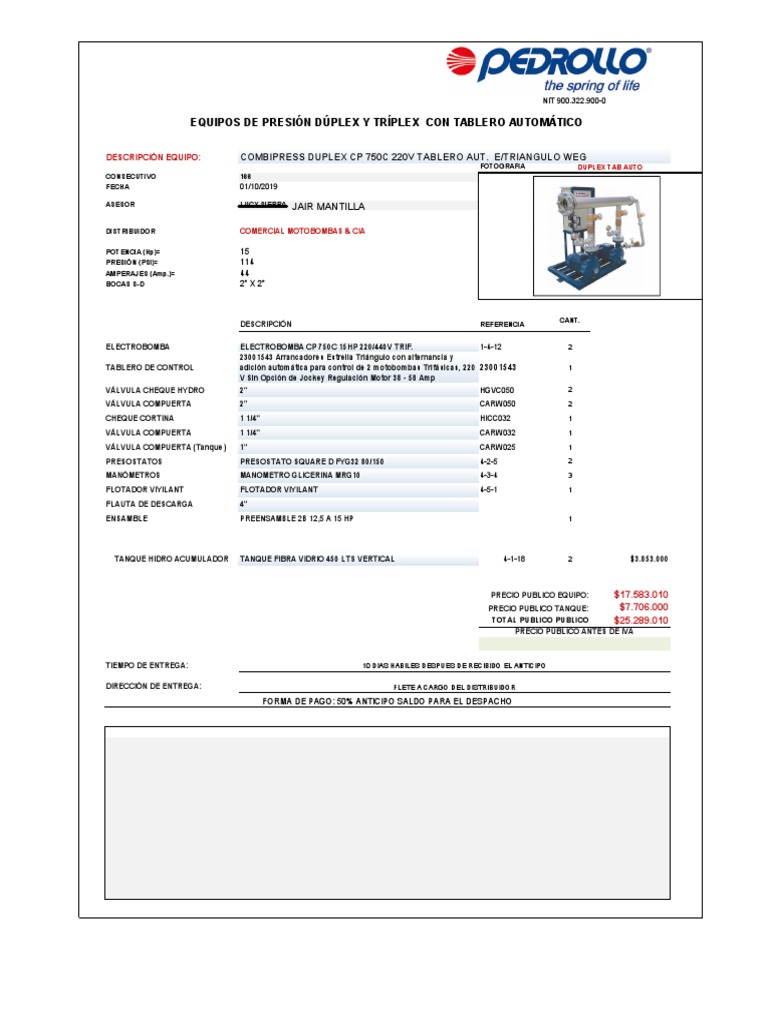 LS0164-2019 Combipress Duplex CP750C TQ Fibra 450 PDF | PDF