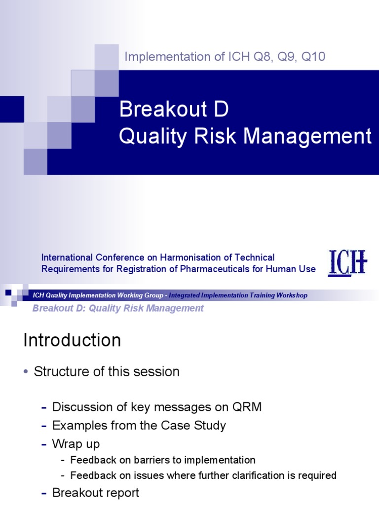 06 Breakout D-Quality Risk Management-Key Messages | PDF | Risk ...