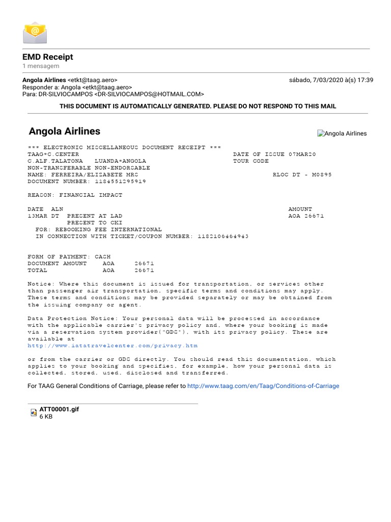 Email - EMD Receipt | PDF