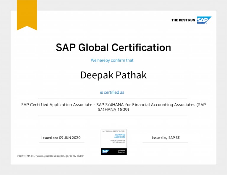 Certification Details - Deepak | PDF