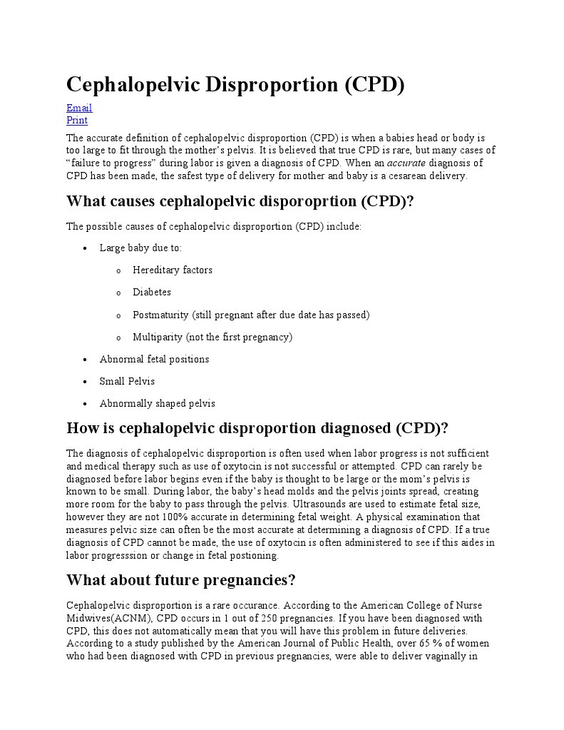 10.cephalopelvic Disproportion | PDF