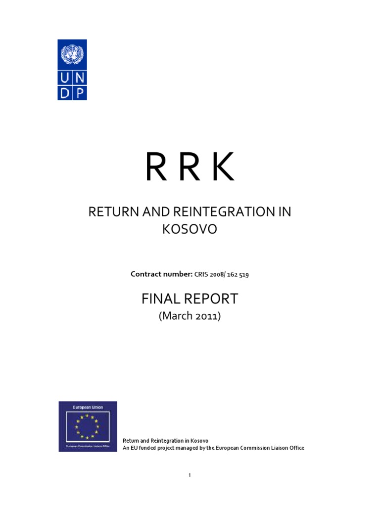 RRK Final Report June 20111 | PDF | Internally Displaced Person ...