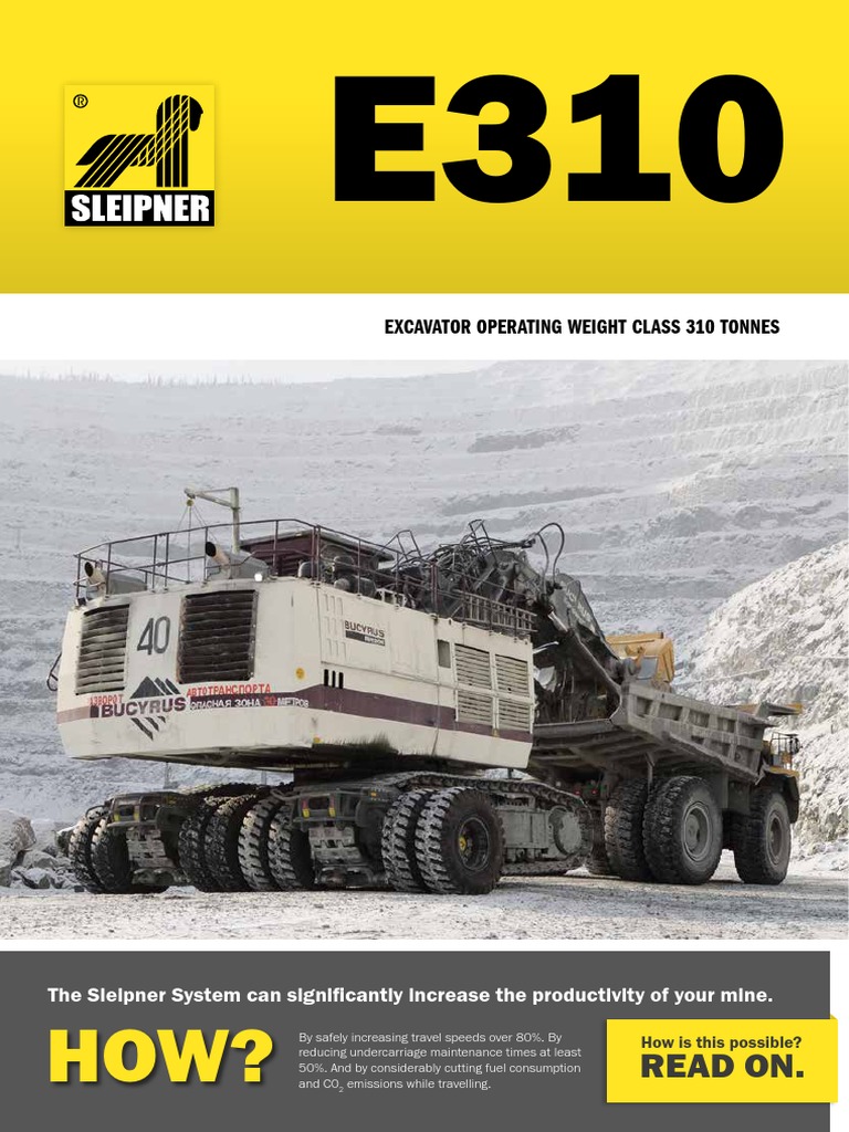 Read On.: Excavator Operating Weight Class 310 Tonnes | PDF ...