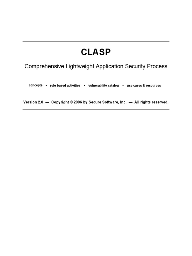 Clasp Install | PDF | Vulnerability (Computing) | Internal Control