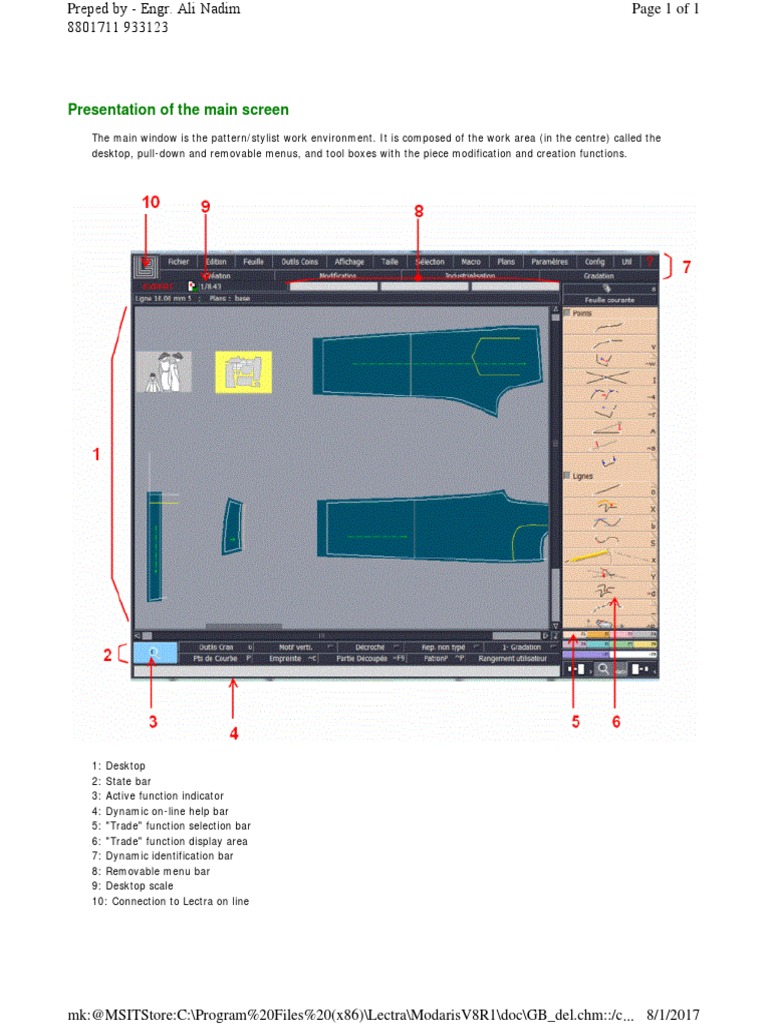 Lectra - Modaris Manual V8R1 | PDF | Button (Computing) | Computer Keyboard