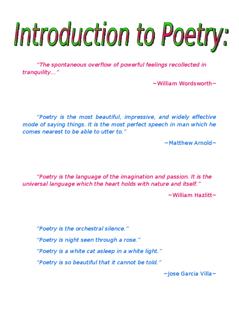 "The Spontaneous Overflow of Powerful Feelings Recollected in William ...