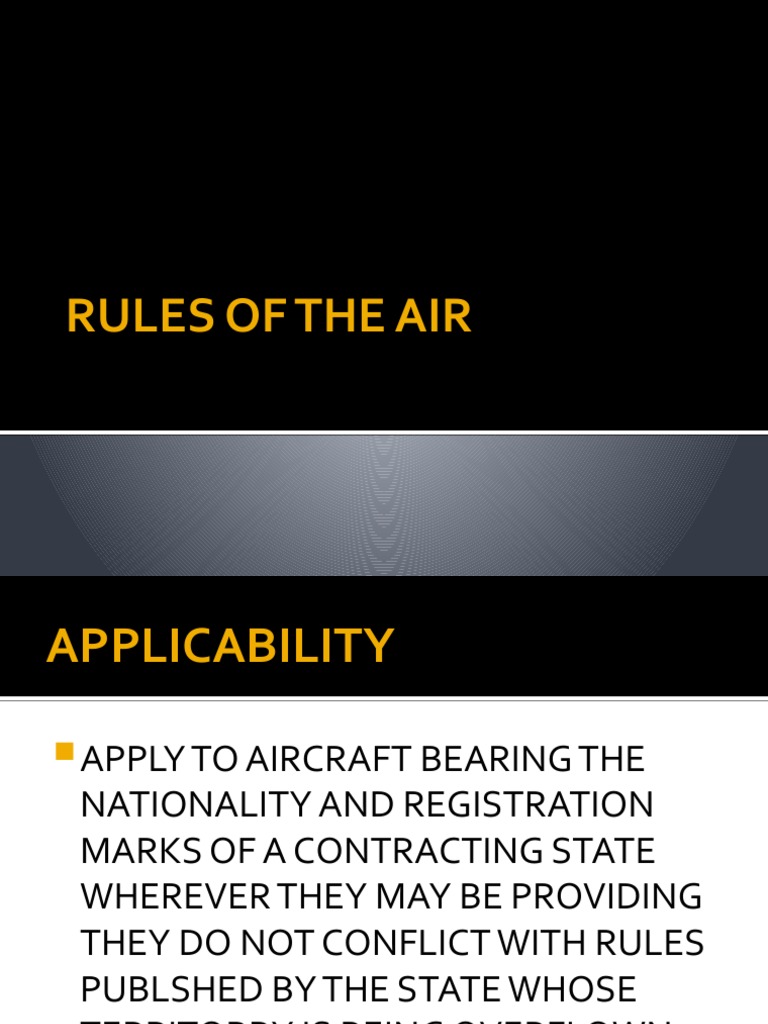 Rules of The Air | PDF | Visual Flight Rules | Instrument Flight Rules