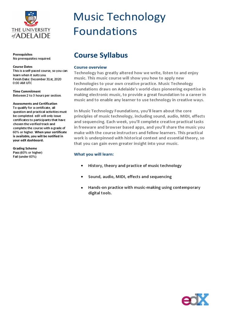 Music Technology Foundations Course | PDF | Synthesizer | Digital Audio