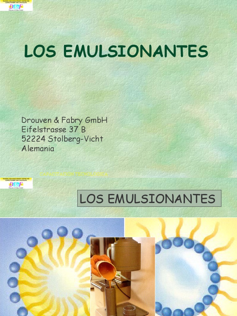 7 - Los Emulsionantes | PDF | Emulsión | Química Física