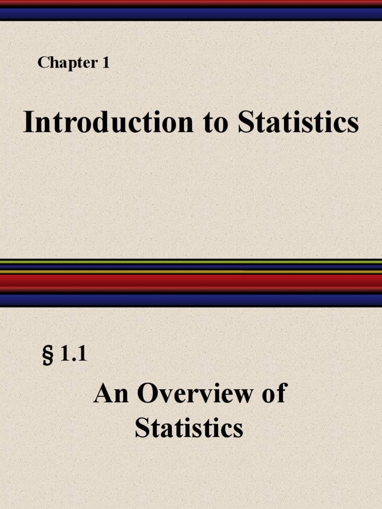 Intro To Statistics | PDF | Level Of Measurement | Statistics