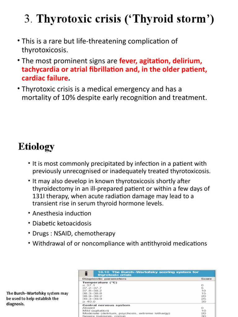 Thyrotoxic Crisis ( Thyroid Storm') | PDF | Hyperthyroidism | Glands