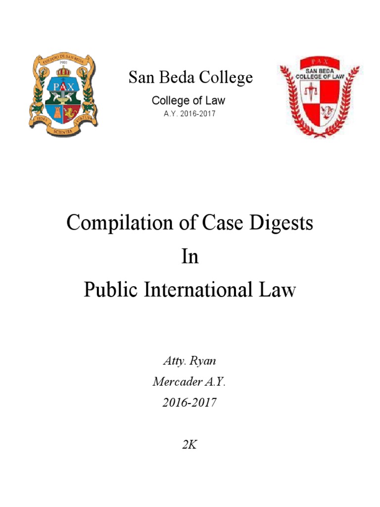 Pil Cases Comp | PDF | Treaty | International Law