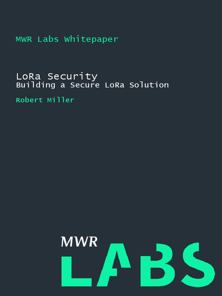 Mwri LoRa Security Guide 1.2 2016 03 22 | PDF | Encryption | Computer ...