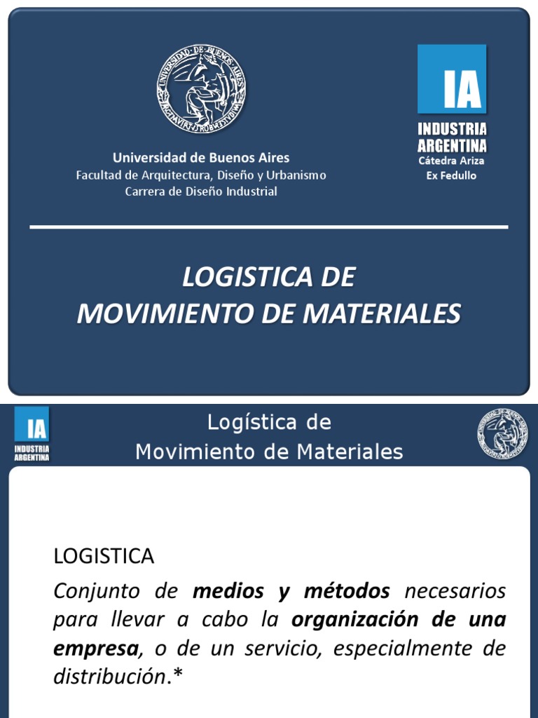 Logistica Del Movimiento de Materiales - 201905 | PDF | Logística | Almacén