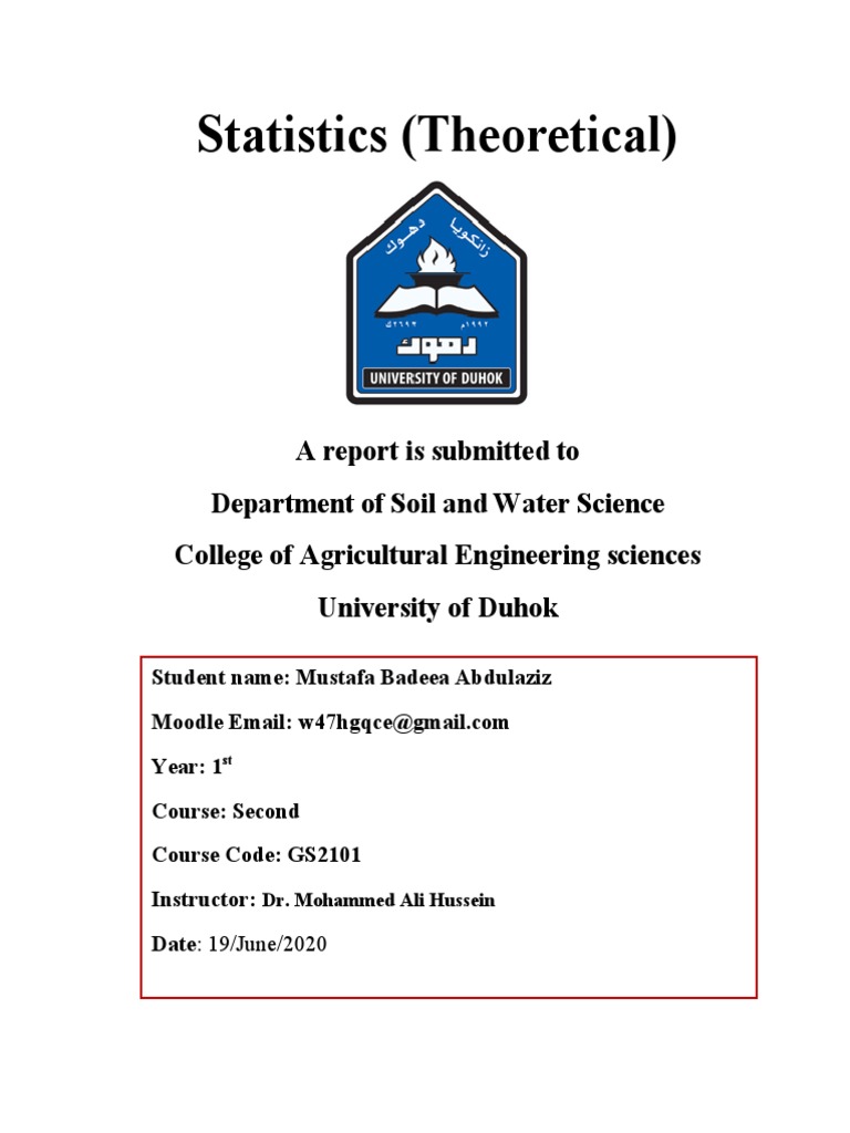 Statistics Theoretical | PDF | Standard Error | Standard Deviation